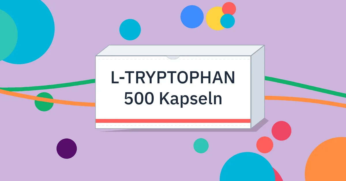Symbolbild: Packung mit der Aufschrift L-TRYPTOPHAN 500 Kapseln (PZN 14438898) – Verfügbarkeit und Bezug in Apotheken in Frankfurt am Main