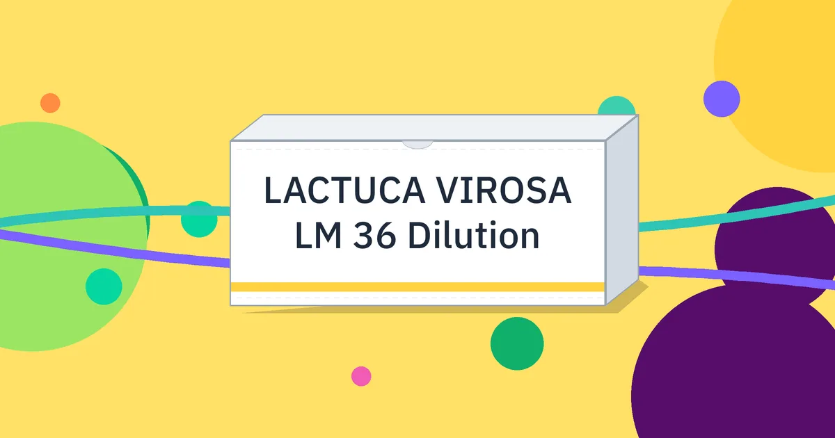 Symbolbild: Packung mit der Aufschrift LACTUCA VIROSA LM 36 Dilution (PZN 13521031) – Verfügbarkeit und Bezug in Apotheken in Frankfurt am Main