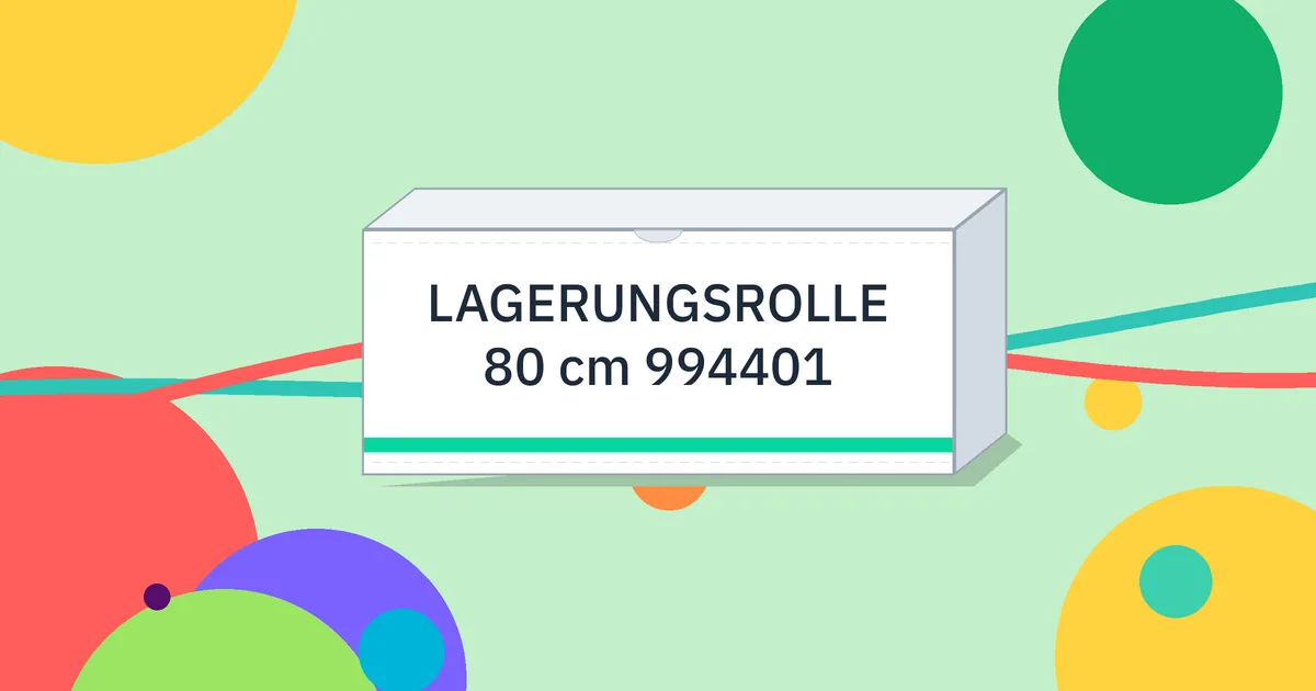 Symbolbild: Packung mit der Aufschrift LAGERUNGSROLLE 80 cm 994401 (PZN 06648529) – Verfügbarkeit und Bezug in Apotheken in Frankfurt am Main