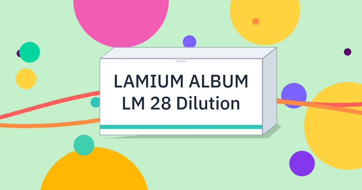 Symbolbild: Packung mit der Aufschrift LAMIUM ALBUM LM 28 Dilution (PZN 13521930) – Verfügbarkeit und Bezug in Apotheken in Frankfurt am Main