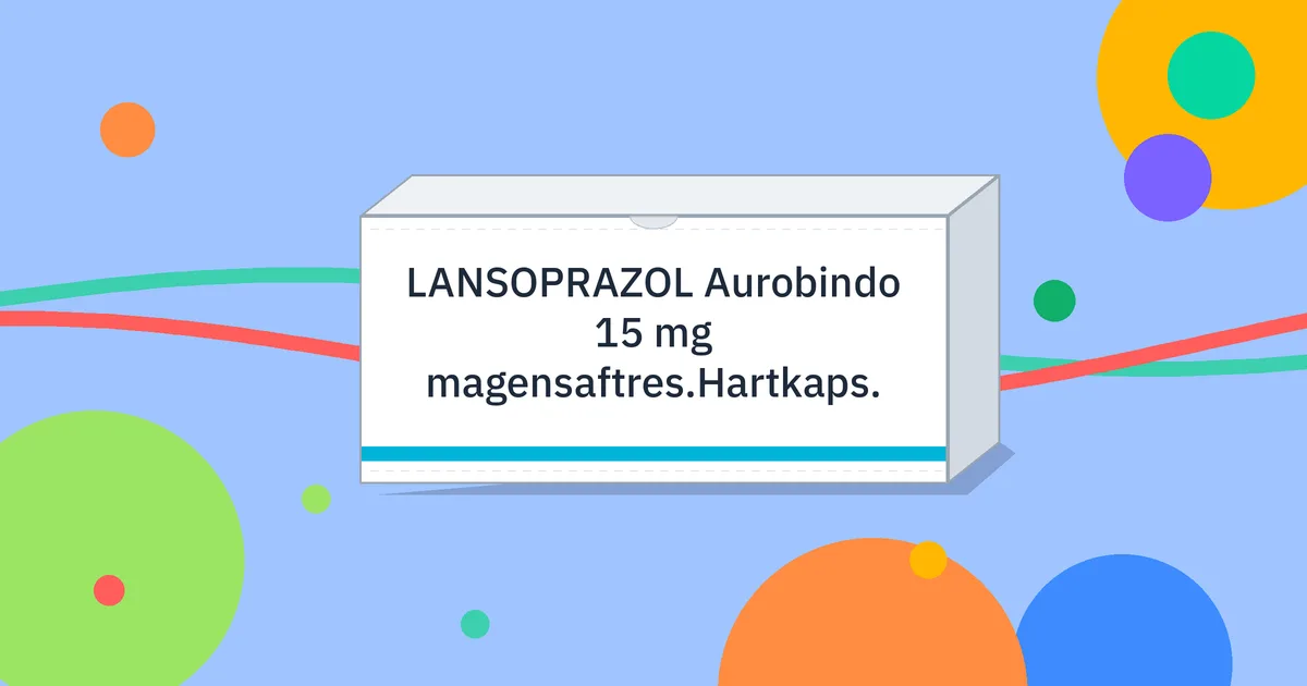 Symbolbild: Packung mit der Aufschrift LANSOPRAZOL Aurobindo 15 mg magensaftres.Hartkaps. (PZN 10945026) – Verfügbarkeit und Bezug in Apotheken in Frankfurt am Main