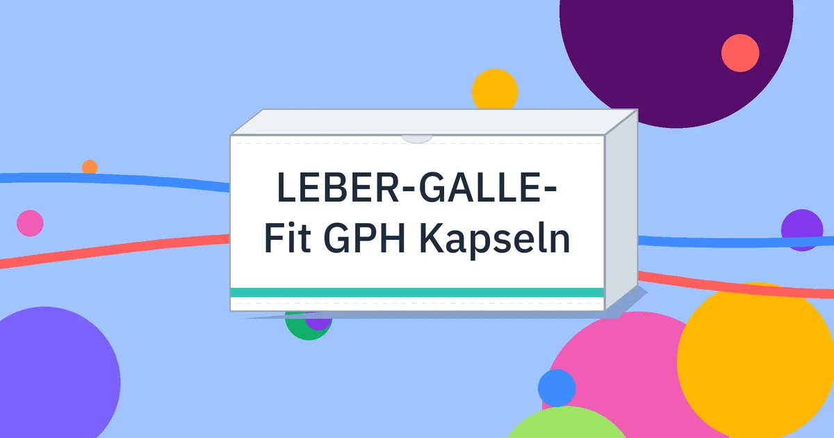 Symbolbild: Packung mit der Aufschrift LEBER-GALLE-Fit GPH Kapseln (PZN 06556833) – Verfügbarkeit und Bezug in Apotheken in Frankfurt am Main
