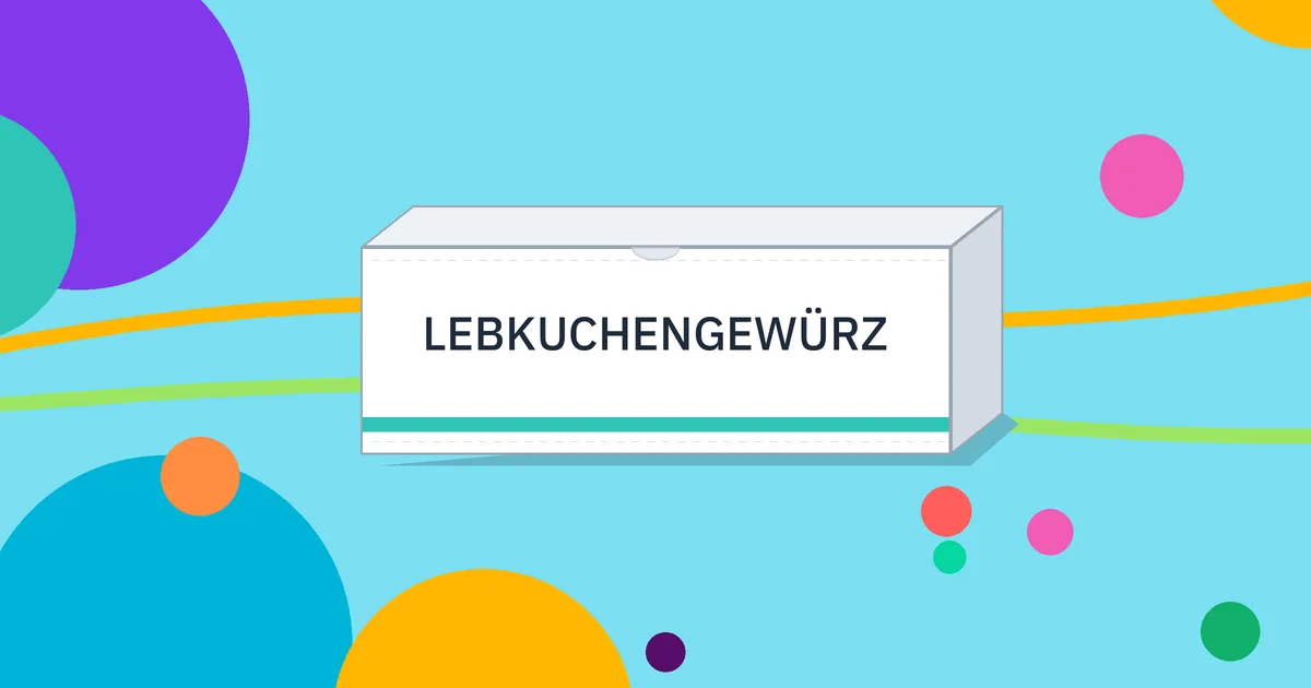 Symbolbild: Packung mit der Aufschrift LEBKUCHENGEWÜRZ (PZN 01828534) – Verfügbarkeit und Bezug in Apotheken in Frankfurt am Main