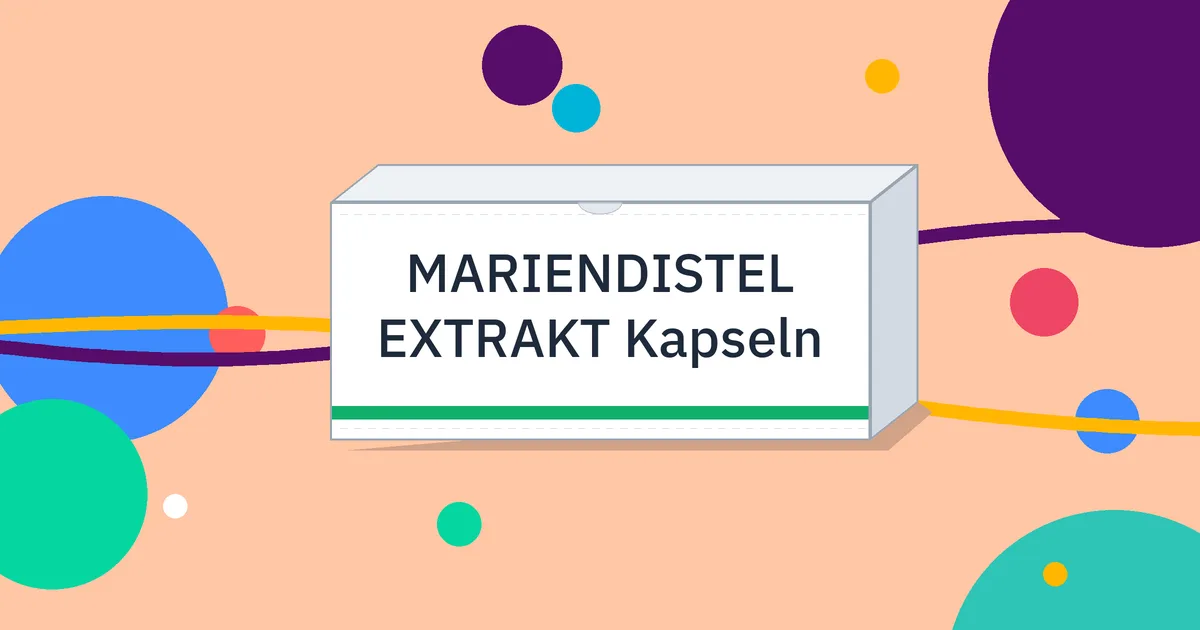 Symbolbild: Packung mit der Aufschrift MARIENDISTEL EXTRAKT Kapseln (PZN 11887710) – Verfügbarkeit und Bezug in Apotheken in Frankfurt am Main