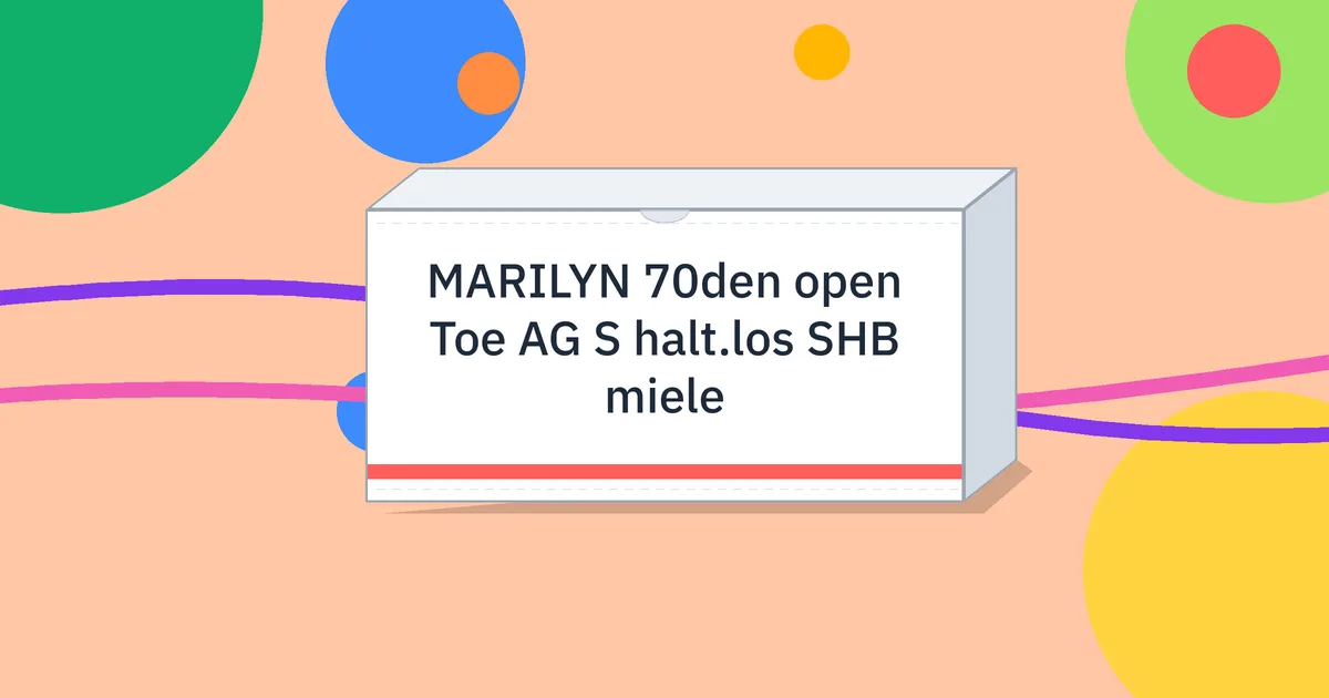Symbolbild: Packung mit der Aufschrift MARILYN 70den open Toe AG S halt.los SHB miele (PZN 16188158) – Verfügbarkeit und Bezug in Apotheken in Frankfurt am Main