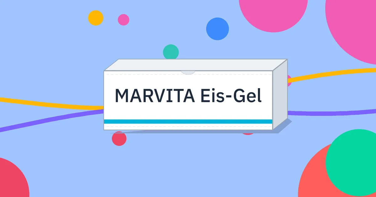 Symbolbild: Packung mit der Aufschrift MARVITA Eis-Gel (PZN 11728704) – Verfügbarkeit und Bezug in Apotheken in Frankfurt am Main