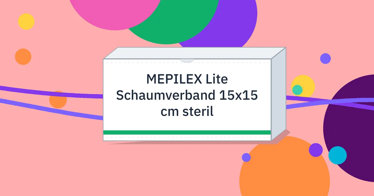 Symbolbild: Packung mit der Aufschrift MEPILEX Lite Schaumverband 15x15 cm steril (PZN 20083181) – Verfügbarkeit und Bezug in Apotheken in Frankfurt am Main