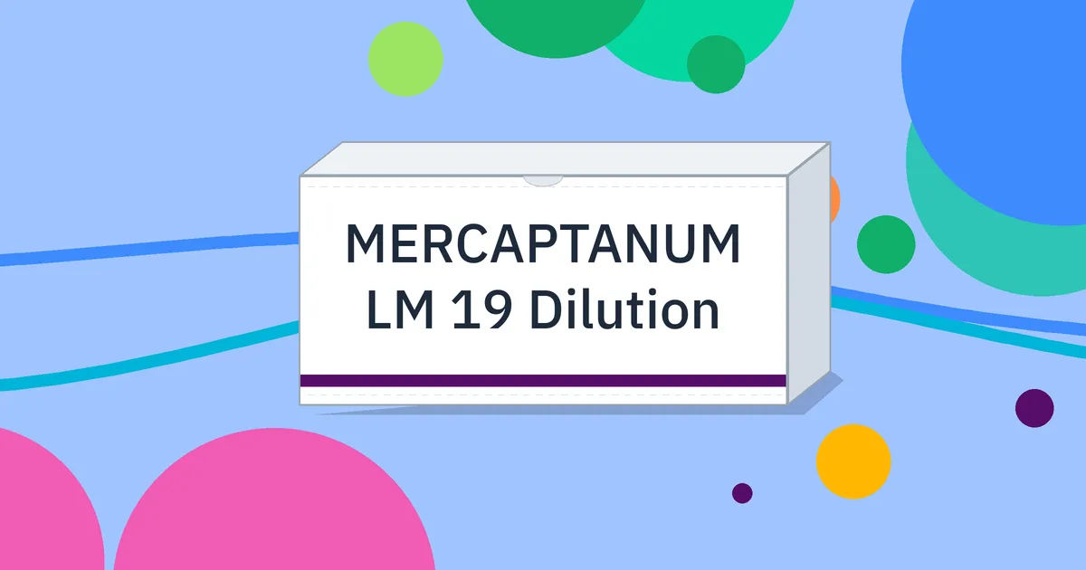 Symbolbild: Packung mit der Aufschrift MERCAPTANUM LM 19 Dilution (PZN 13605710) – Verfügbarkeit und Bezug in Apotheken in Frankfurt am Main
