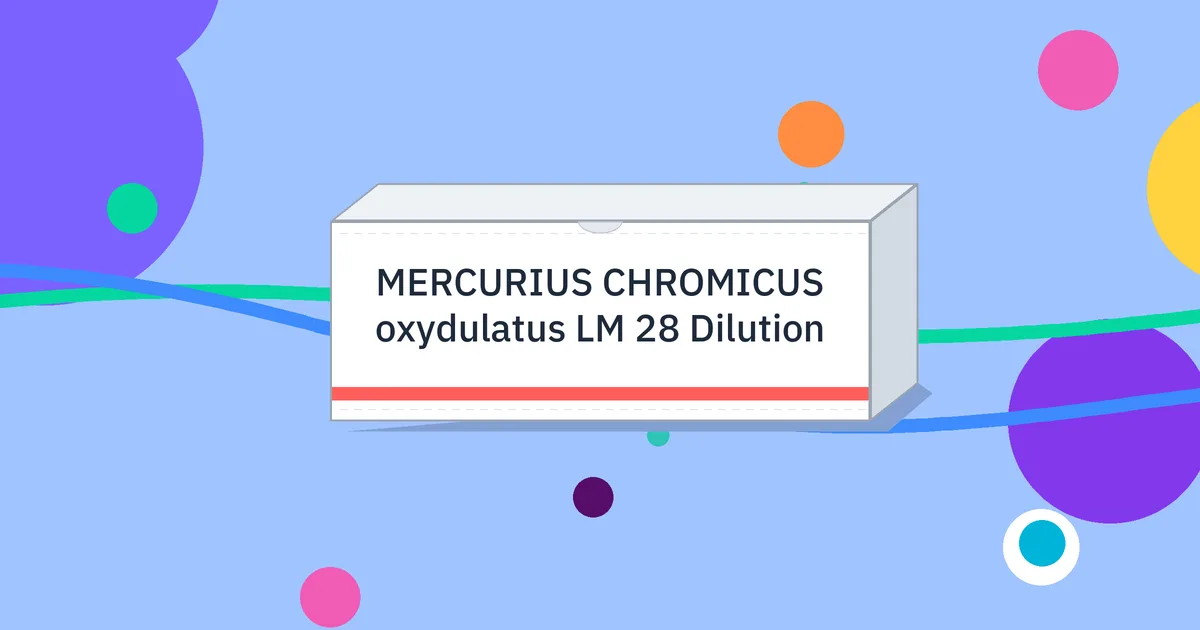 Symbolbild: Packung mit der Aufschrift MERCURIUS CHROMICUS oxydulatus LM 28 Dilution (PZN 12949695) – Verfügbarkeit und Bezug in Apotheken in Frankfurt am Main