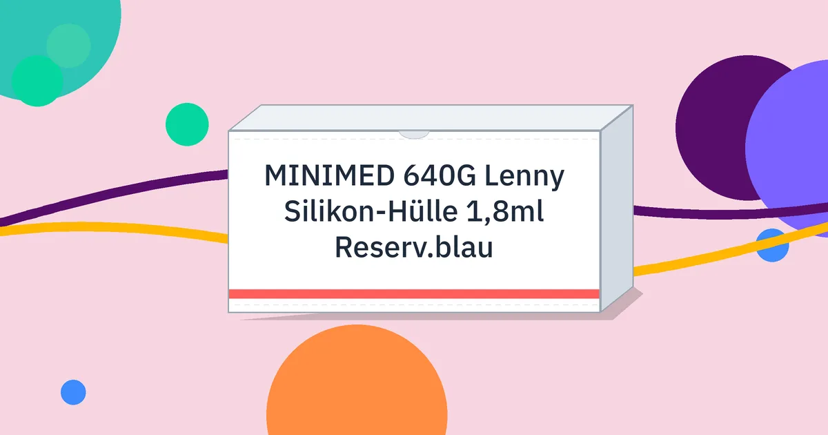 Symbolbild: Packung mit der Aufschrift MINIMED 640G Lenny Silikon-Hülle 1,8ml Reserv.blau (PZN 10987036) – Verfügbarkeit und Bezug in Apotheken in Frankfurt am Main