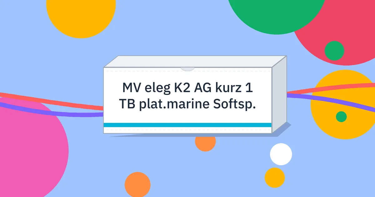 Symbolbild: Packung mit der Aufschrift MV eleg K2 AG kurz 1 TB plat.marine Softsp. (PZN 14605020) – Verfügbarkeit und Bezug in Apotheken in Frankfurt am Main