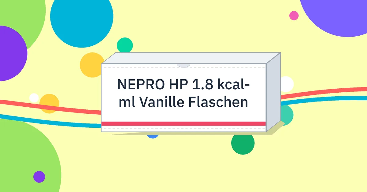 Symbolbild: Packung mit der Aufschrift NEPRO HP 1.8 kcal-ml Vanille Flaschen (PZN 17885209) – Verfügbarkeit und Bezug in Apotheken in Frankfurt am Main