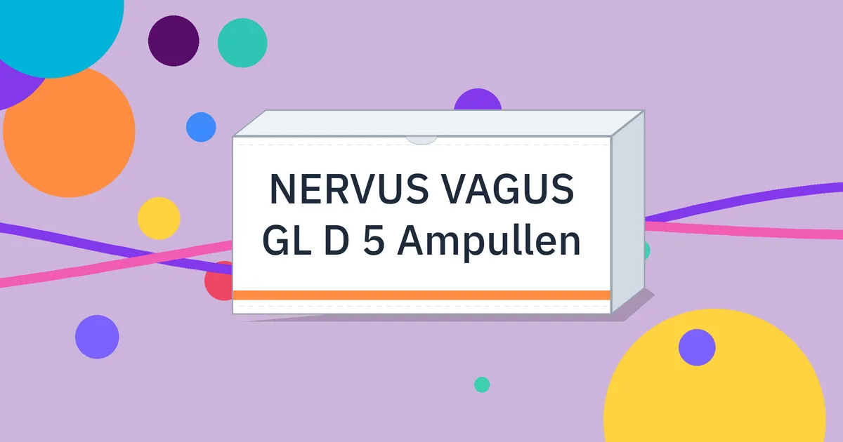 Symbolbild: Packung mit der Aufschrift NERVUS VAGUS GL D 5 Ampullen (PZN 03355347) – Verfügbarkeit und Bezug in Apotheken in Frankfurt am Main