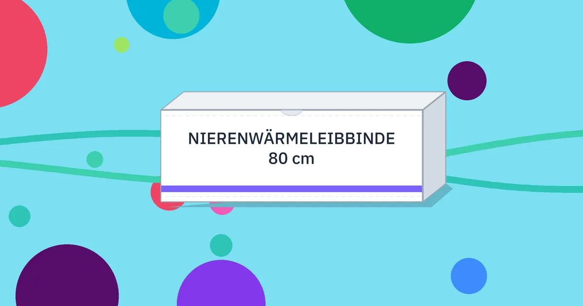 Symbolbild: Packung mit der Aufschrift NIERENWÄRMELEIBBINDE 80 cm (PZN 01731639) – Verfügbarkeit und Bezug in Apotheken in Frankfurt am Main