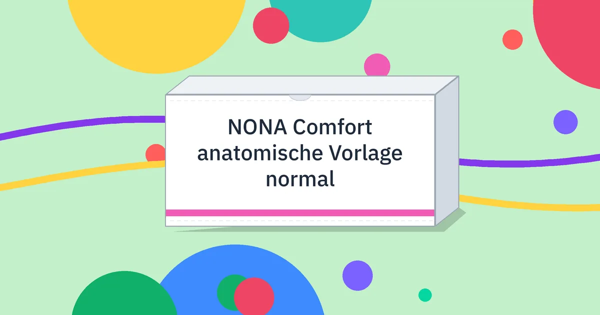 Symbolbild: Packung mit der Aufschrift NONA Comfort anatomische Vorlage normal (PZN 12538288) – Verfügbarkeit und Bezug in Apotheken in Frankfurt am Main