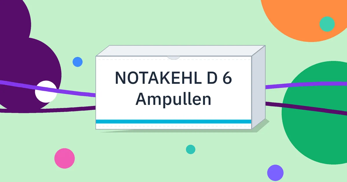 Symbolbild: Packung mit der Aufschrift NOTAKEHL D 6 Ampullen (PZN 03207055) – Verfügbarkeit und Bezug in Apotheken in Frankfurt am Main