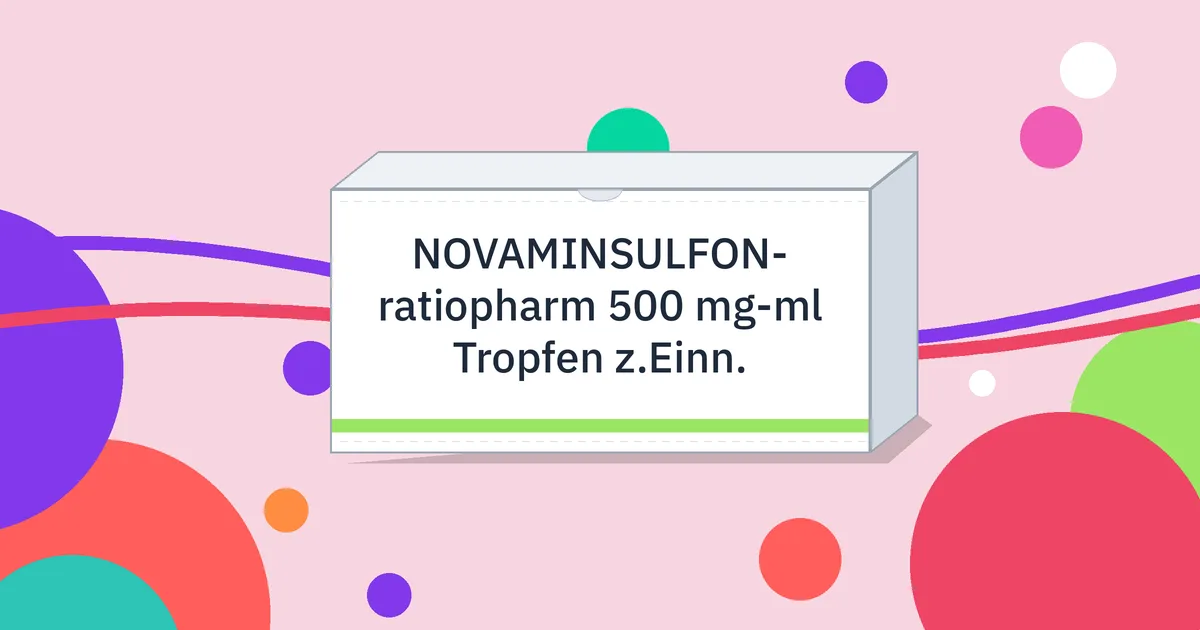 Symbolbild: Packung mit der Aufschrift NOVAMINSULFON-ratiopharm 500 mg-ml Tropfen z.Einn. (PZN 03530402) – Verfügbarkeit und Bezug in Apotheken in Frankfurt am Main