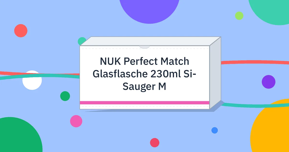 Symbolbild: Packung mit der Aufschrift NUK Perfect Match Glasflasche 230ml Si-Sauger M (PZN 18781481) – Verfügbarkeit und Bezug in Apotheken in Frankfurt am Main