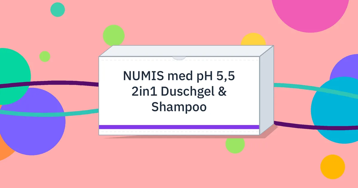 Symbolbild: Packung mit der Aufschrift NUMIS med pH 5,5 2in1 Duschgel & Shampoo (PZN 16615040) – Verfügbarkeit und Bezug in Apotheken in Frankfurt am Main