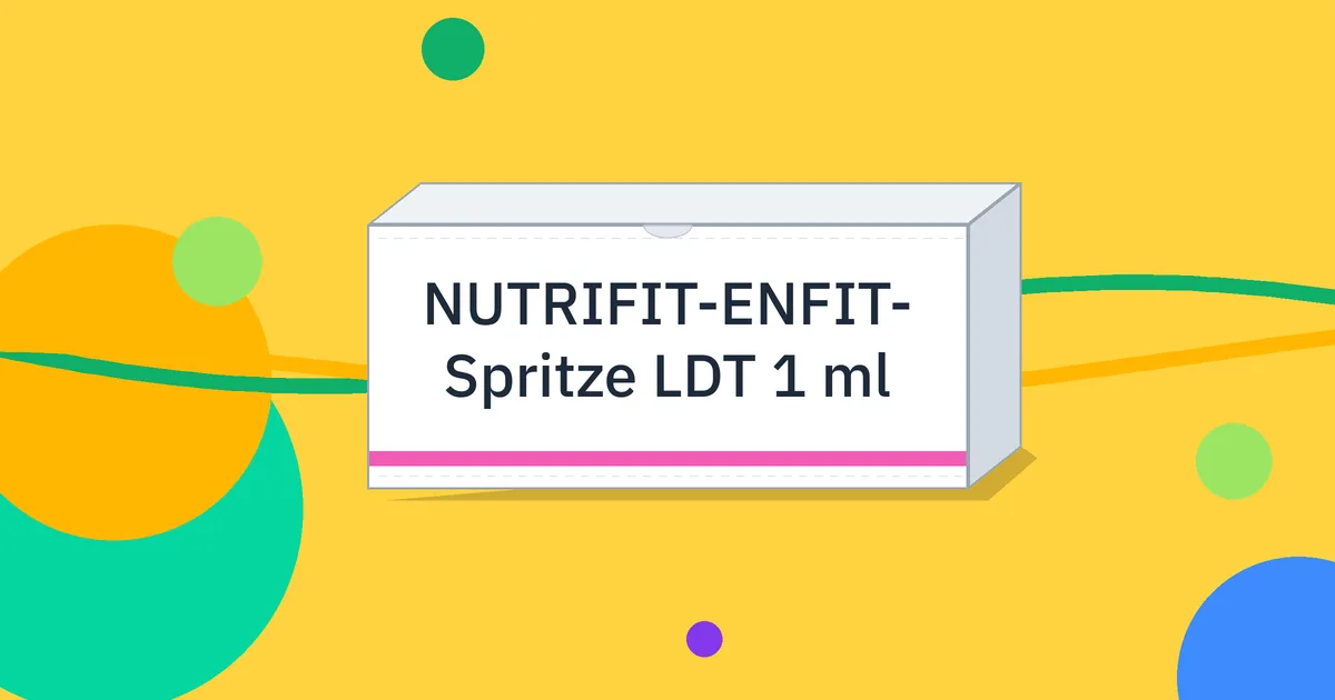 Symbolbild: Packung mit der Aufschrift NUTRIFIT-ENFIT-Spritze LDT 1 ml (PZN 14187031) – Verfügbarkeit und Bezug in Apotheken in Frankfurt am Main