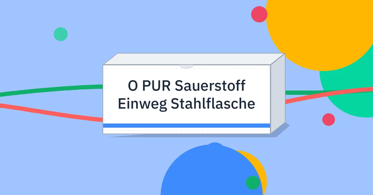 Symbolbild: Packung mit der Aufschrift O PUR Sauerstoff Einweg Stahlflasche (PZN 03727748) – Verfügbarkeit und Bezug in Apotheken in Frankfurt am Main