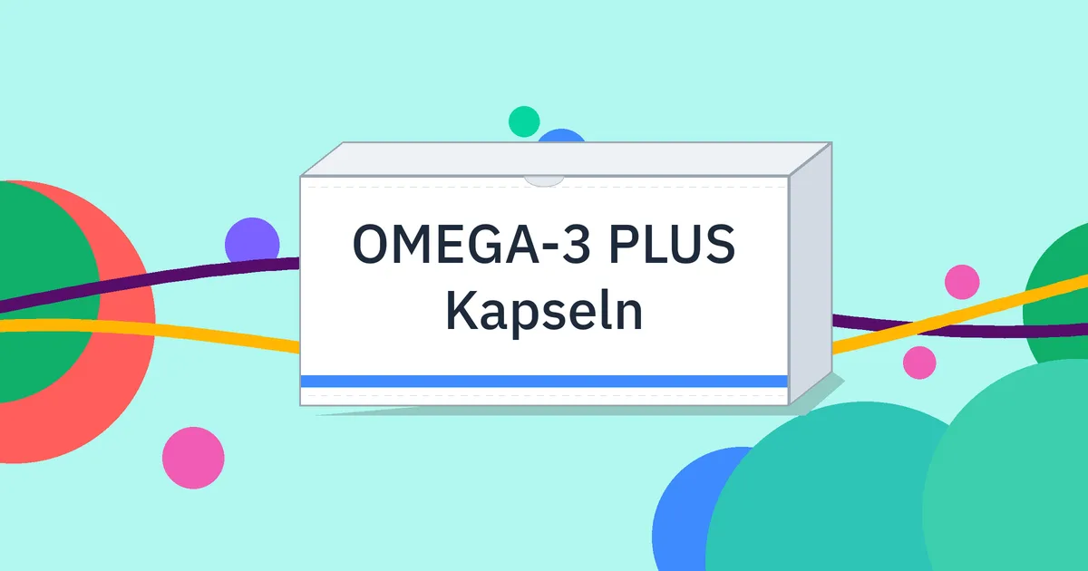 Symbolbild: Packung mit der Aufschrift OMEGA-3 PLUS Kapseln (PZN 16570018) – Verfügbarkeit und Bezug in Apotheken in Frankfurt am Main