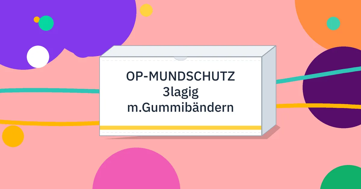 Symbolbild: Packung mit der Aufschrift OP-MUNDSCHUTZ 3lagig m.Gummibändern (PZN 16848809) – Verfügbarkeit und Bezug in Apotheken in Frankfurt am Main
