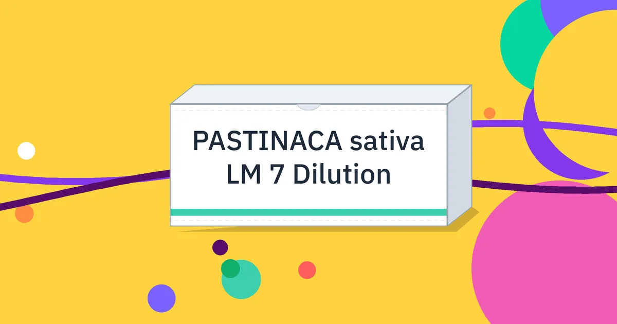Symbolbild: Packung mit der Aufschrift PASTINACA sativa LM 7 Dilution (PZN 13632256) – Verfügbarkeit und Bezug in Apotheken in Frankfurt am Main