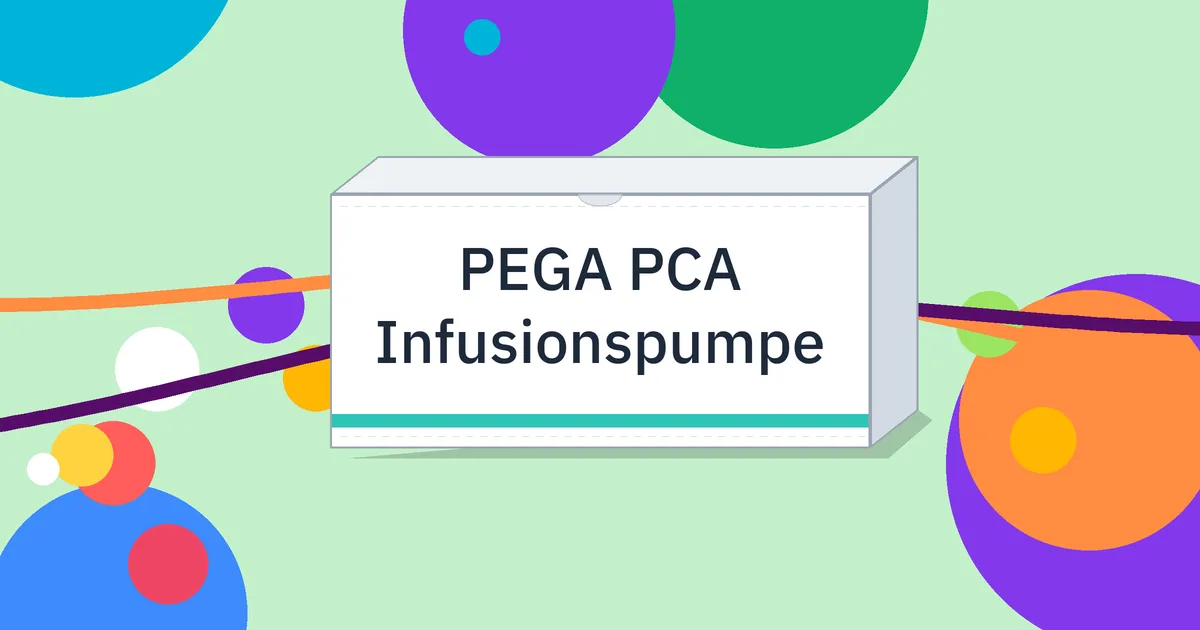Symbolbild: Packung mit der Aufschrift PEGA PCA Infusionspumpe (PZN 00838358) – Verfügbarkeit und Bezug in Apotheken in Frankfurt am Main
