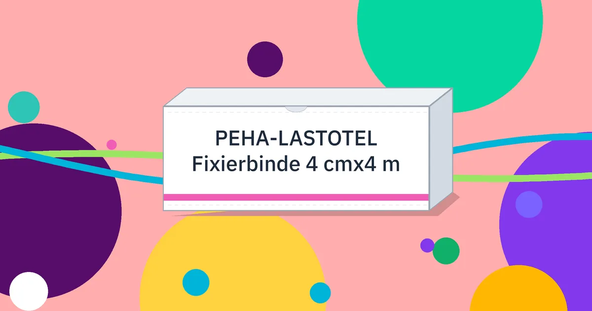 Symbolbild: Packung mit der Aufschrift PEHA-LASTOTEL Fixierbinde 4 cmx4 m (PZN 18716466) – Verfügbarkeit und Bezug in Apotheken in Frankfurt am Main