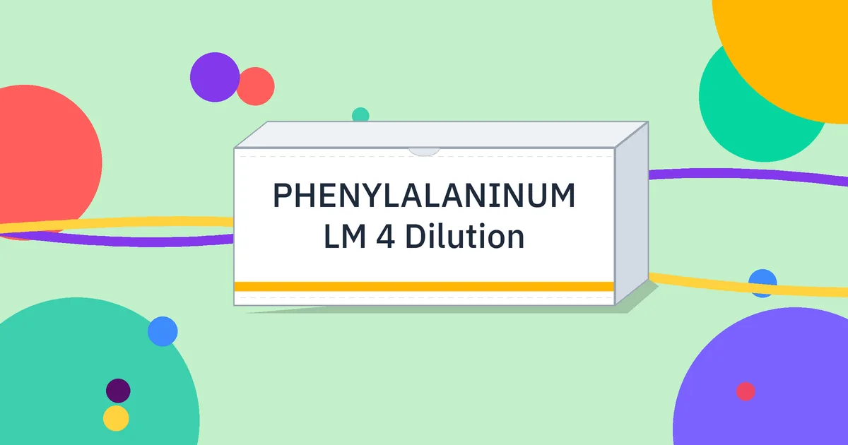 Symbolbild: Packung mit der Aufschrift PHENYLALANINUM LM 4 Dilution (PZN 13783802) – Verfügbarkeit und Bezug in Apotheken in Frankfurt am Main