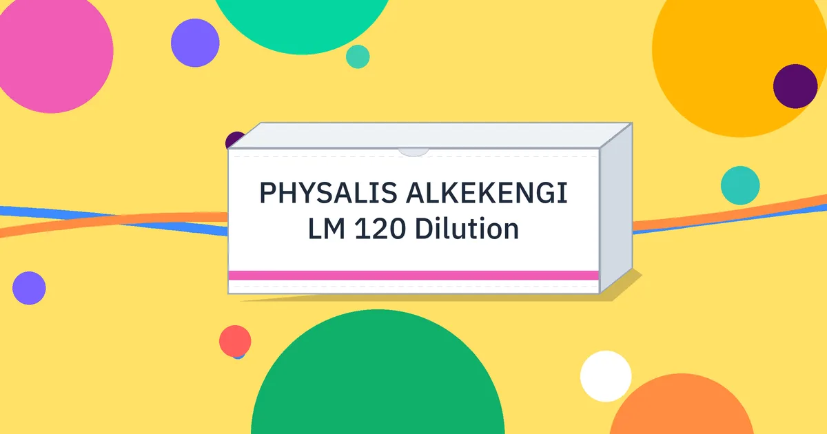Symbolbild: Packung mit der Aufschrift PHYSALIS ALKEKENGI LM 120 Dilution (PZN 13640020) – Verfügbarkeit und Bezug in Apotheken in Frankfurt am Main