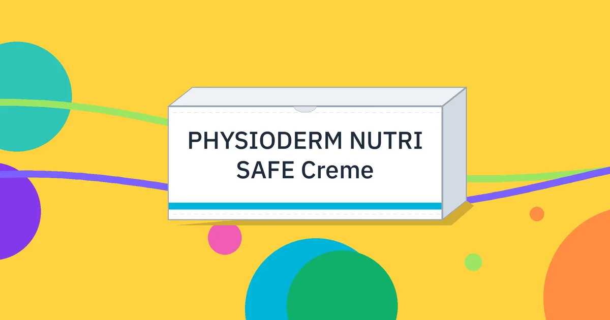 Symbolbild: Packung mit der Aufschrift PHYSIODERM NUTRI SAFE Creme (PZN 09683472) – Verfügbarkeit und Bezug in Apotheken in Frankfurt am Main
