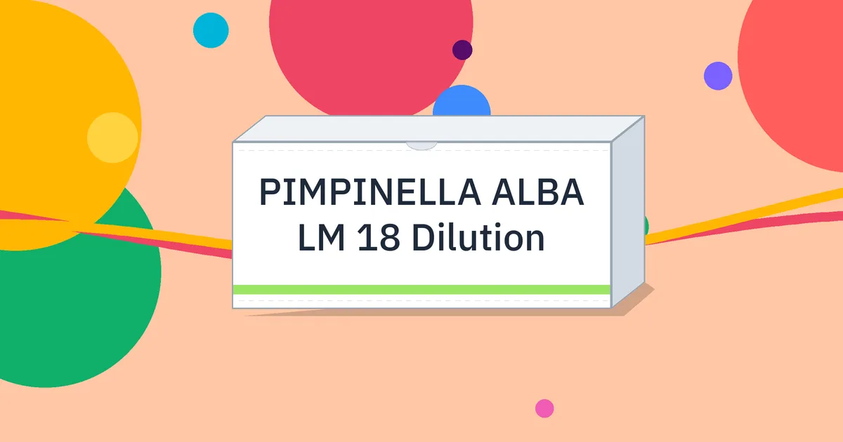 Symbolbild: Packung mit der Aufschrift PIMPINELLA ALBA LM 18 Dilution (PZN 13643969) – Verfügbarkeit und Bezug in Apotheken in Frankfurt am Main