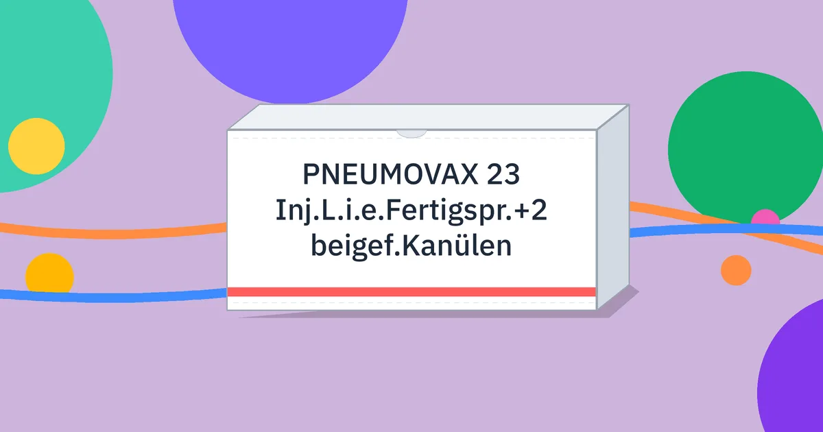 Symbolbild: Packung mit der Aufschrift PNEUMOVAX 23 Inj.L.i.e.Fertigspr.+2 beigef.Kanülen (PZN 18074269) – Verfügbarkeit und Bezug in Apotheken in Frankfurt am Main