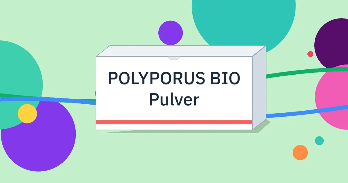 Symbolbild: Packung mit der Aufschrift POLYPORUS BIO Pulver (PZN 14890902) – Verfügbarkeit und Bezug in Apotheken in Frankfurt am Main
