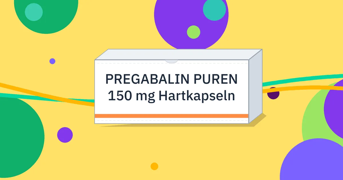 Symbolbild: Packung mit der Aufschrift PREGABALIN PUREN 150 mg Hartkapseln (PZN 11176127) – Verfügbarkeit und Bezug in Apotheken in Frankfurt am Main
