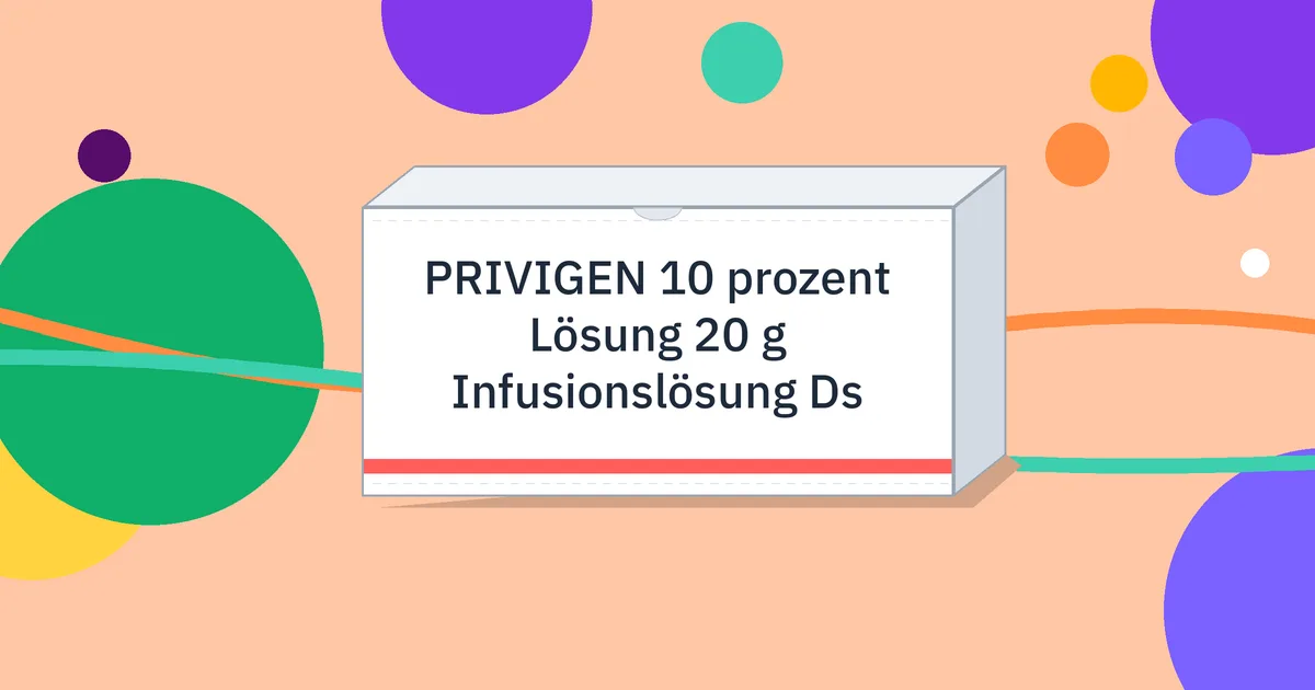 Symbolbild: Packung mit der Aufschrift PRIVIGEN 10 prozent Lösung 20 g Infusionslösung Ds (PZN 09273515) – Verfügbarkeit und Bezug in Apotheken in Frankfurt am Main
