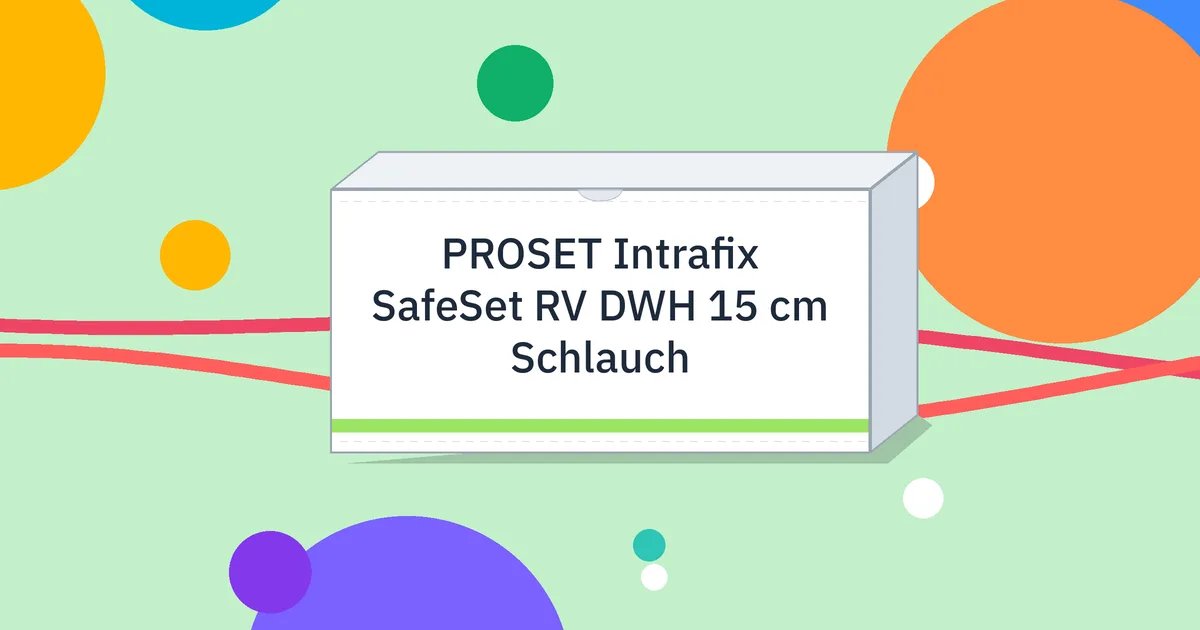 Symbolbild: Packung mit der Aufschrift PROSET Intrafix SafeSet RV DWH 15 cm Schlauch (PZN 09694174) – Verfügbarkeit und Bezug in Apotheken in Frankfurt am Main
