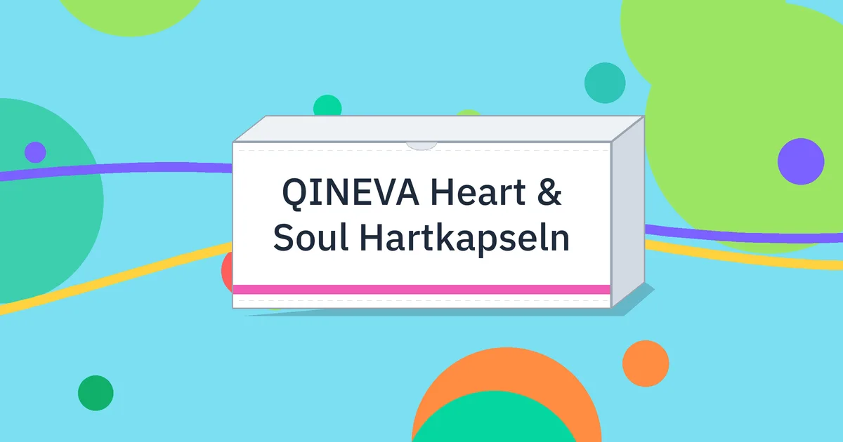 Symbolbild: Packung mit der Aufschrift QINEVA Heart & Soul Hartkapseln (PZN 19358879) – Verfügbarkeit und Bezug in Apotheken in Frankfurt am Main