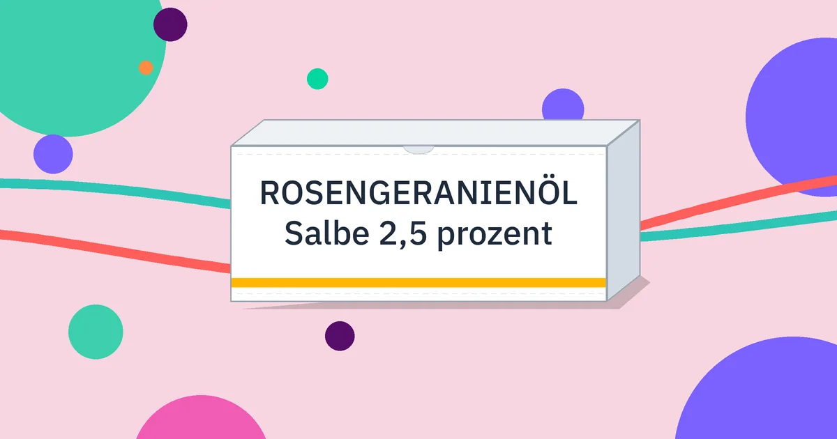 Symbolbild: Packung mit der Aufschrift ROSENGERANIENÖL Salbe 2,5 prozent (PZN 19418133) – Verfügbarkeit und Bezug in Apotheken in Frankfurt am Main