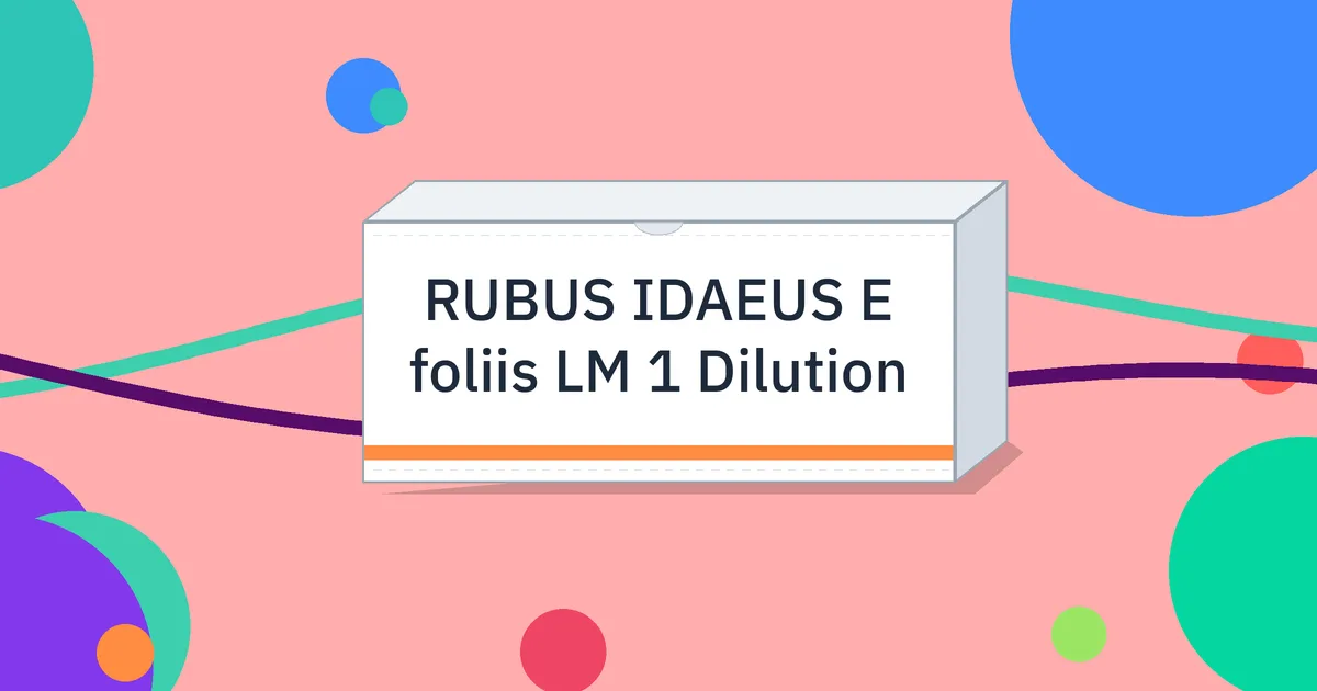 Symbolbild: Packung mit der Aufschrift RUBUS IDAEUS E foliis LM 1 Dilution (PZN 13681378) – Verfügbarkeit und Bezug in Apotheken in Frankfurt am Main