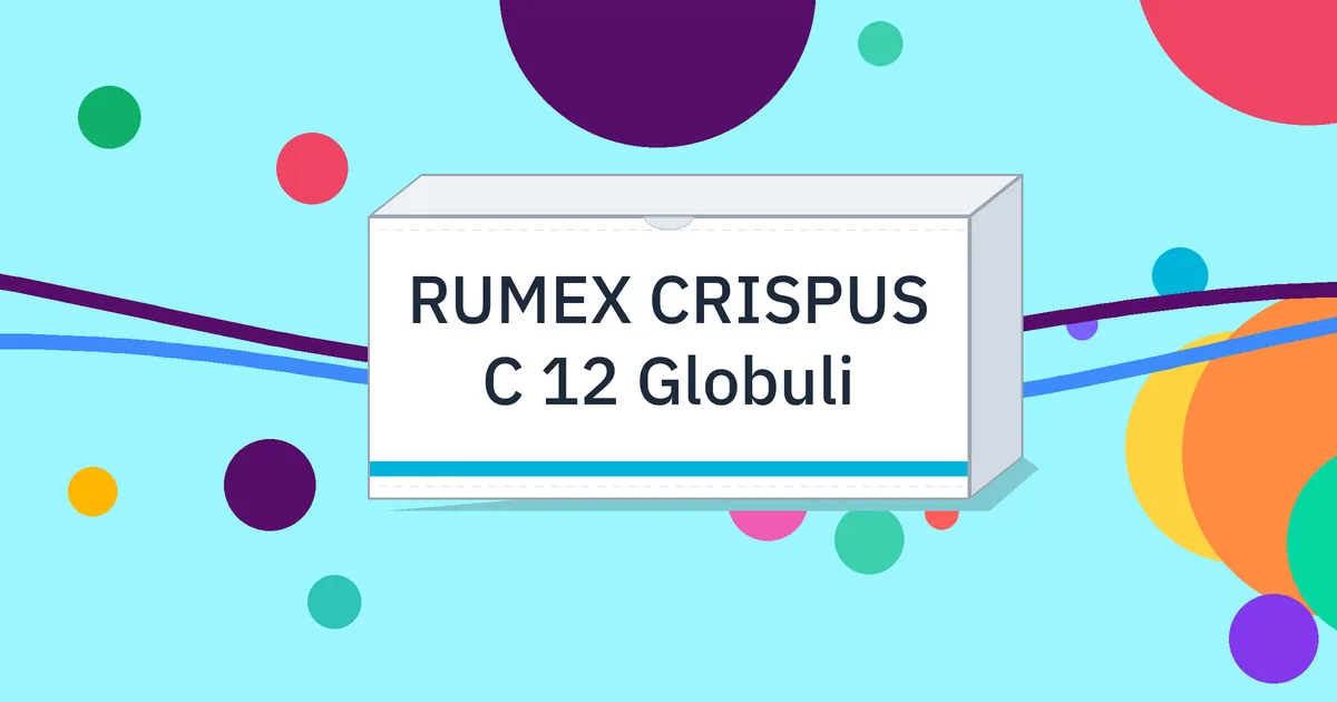 Symbolbild: Packung mit der Aufschrift RUMEX CRISPUS C 12 Globuli (PZN 16670872) – Verfügbarkeit und Bezug in Apotheken in Frankfurt am Main