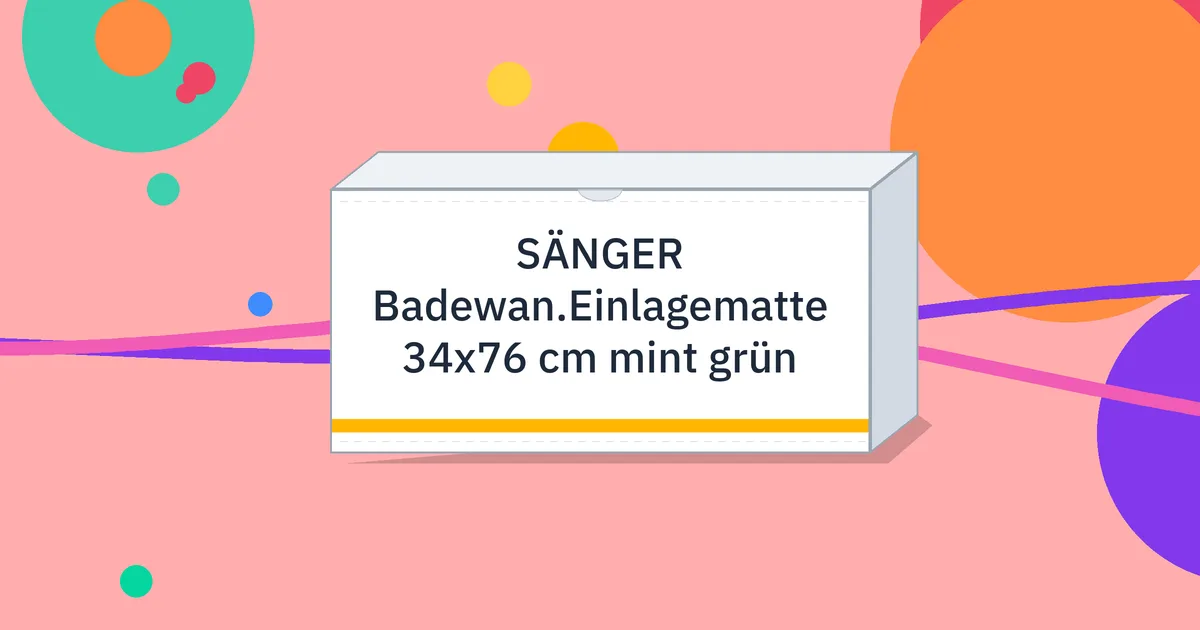 Symbolbild: Packung mit der Aufschrift SÄNGER Badewan.Einlagematte 34x76 cm mint grün (PZN 01307290) – Verfügbarkeit und Bezug in Apotheken in Frankfurt am Main
