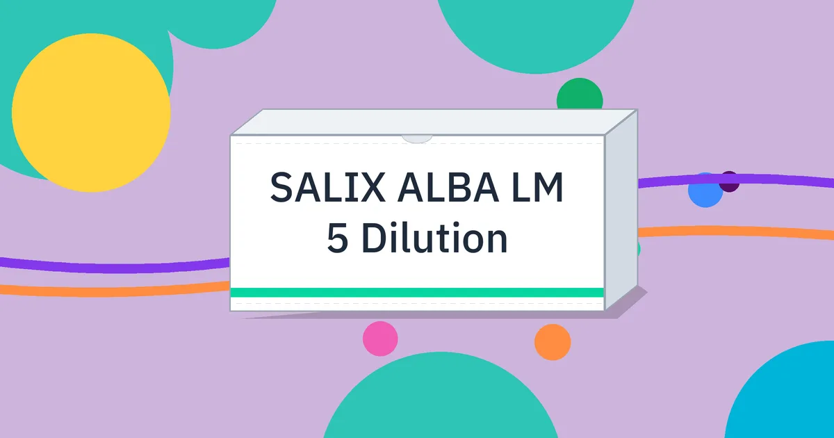 Symbolbild: Packung mit der Aufschrift SALIX ALBA LM 5 Dilution (PZN 13177556) – Verfügbarkeit und Bezug in Apotheken in Frankfurt am Main