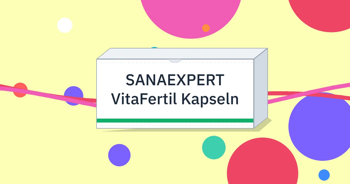Symbolbild: Packung mit der Aufschrift SANAEXPERT VitaFertil Kapseln (PZN 11293117) – Verfügbarkeit und Bezug in Apotheken in Frankfurt am Main