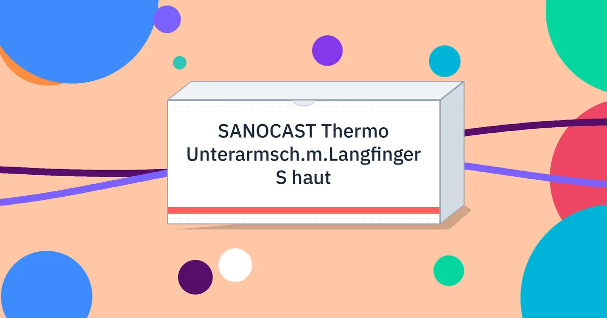 Symbolbild: Packung mit der Aufschrift SANOCAST Thermo Unterarmsch.m.Langfinger S haut (PZN 15260623) – Verfügbarkeit und Bezug in Apotheken in Frankfurt am Main