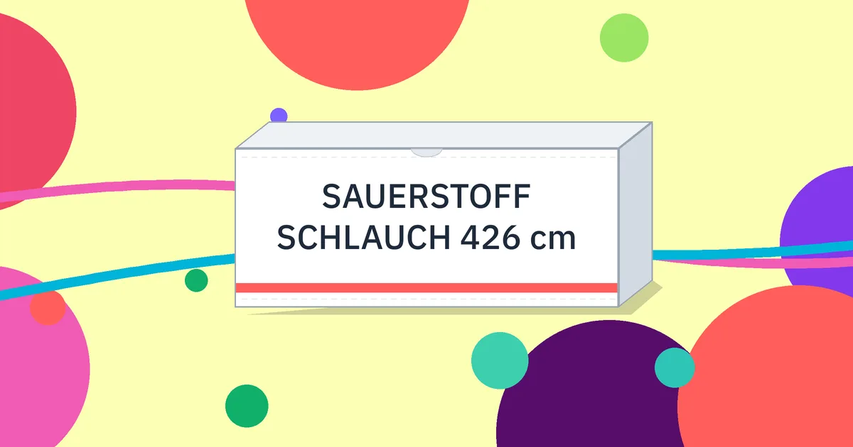 Symbolbild: Packung mit der Aufschrift SAUERSTOFF SCHLAUCH 426 cm (PZN 03048935) – Verfügbarkeit und Bezug in Apotheken in Frankfurt am Main