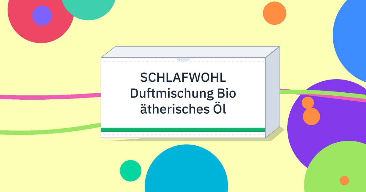 Symbolbild: Packung mit der Aufschrift SCHLAFWOHL Duftmischung Bio ätherisches Öl (PZN 13168014) – Verfügbarkeit und Bezug in Apotheken in Frankfurt am Main