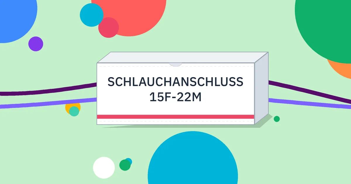Symbolbild: Packung mit der Aufschrift SCHLAUCHANSCHLUSS 15F-22M (PZN 20205431) – Verfügbarkeit und Bezug in Apotheken in Frankfurt am Main